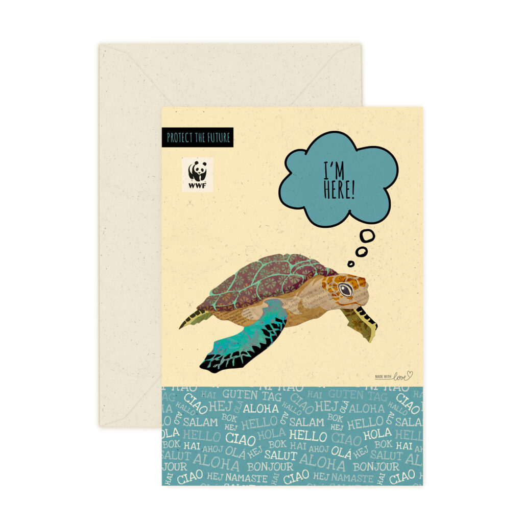 Biglietto d’Auguri Tartaruga Marina – Kartos per WWF